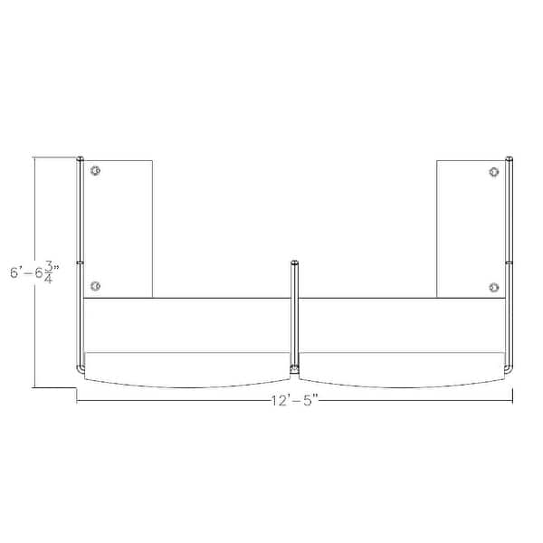 2 Person U-Shaped Reception Desk Storage Transaction Counter 6x12x39"H ...