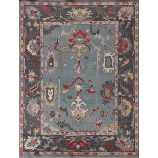 Light Blue Oushak Area Rug Handmade Living Room Wool Carpet - 8'1"x 10 ...
