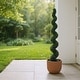 7FT Spiral Topiary Trees Artificial Outdoor Boxwood Plants,Potted Tree ...