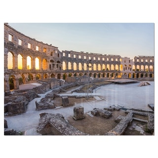 Inside Ancient Roman Amphitheater - Landscape Glossy Metal Wall Art ...