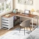 Reversible L-Shaped Office Desk Computer Desk Sturdy Writing Table ...