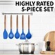 Zulay Kitchen Non-Stick Silicone Cooking Utensils Set with Authentic ...