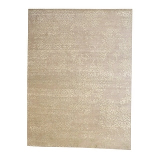 Wahi Rugs Transitional Wool/silk Hand Knotted Rug 9x12 - 9'2" x 11'9 ...