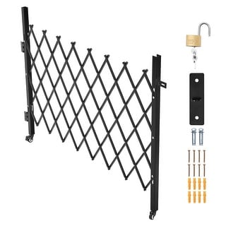 UIMOSO Single Folding Security Gate, Lockable Scissor Gate with 360 ...