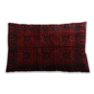 Ahgly Company Traditional Classic Indoor-Outdoor Blood Night Red Lumbar ...