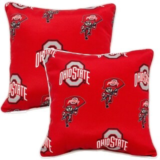 Ohio State Buckeyes Indoor / Outdoor Decorative Pillow Pair - (2) 16" x ...