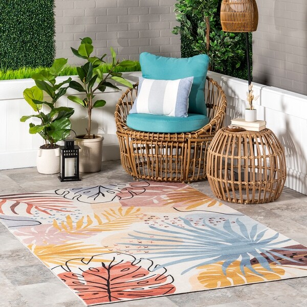 Brooklyn Rug Co Indoor/Outdoor Transitional Labyrinth Area Rug - Bed ...