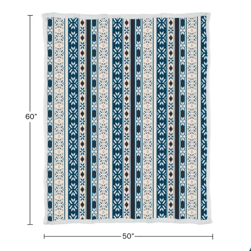 Sherpa Fleece Throw Blanket - 50x60-Inch Machine-Washable Reversible ...
