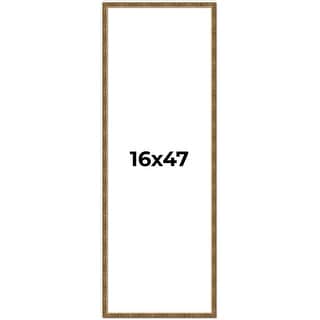 16x47 Frame Gold Kingsley Distressed Solid Wood Picture Frame Width ...