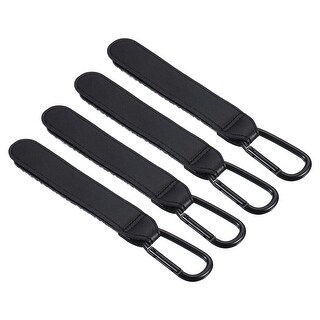 Bag Hook, PU Leather Webbing Strap Cart Hook w Key Holder Clip, 4 pcs ...