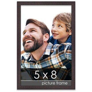 5x8 Distressed/Aged Mahogany Complete Wood Picture Frame with UV ...