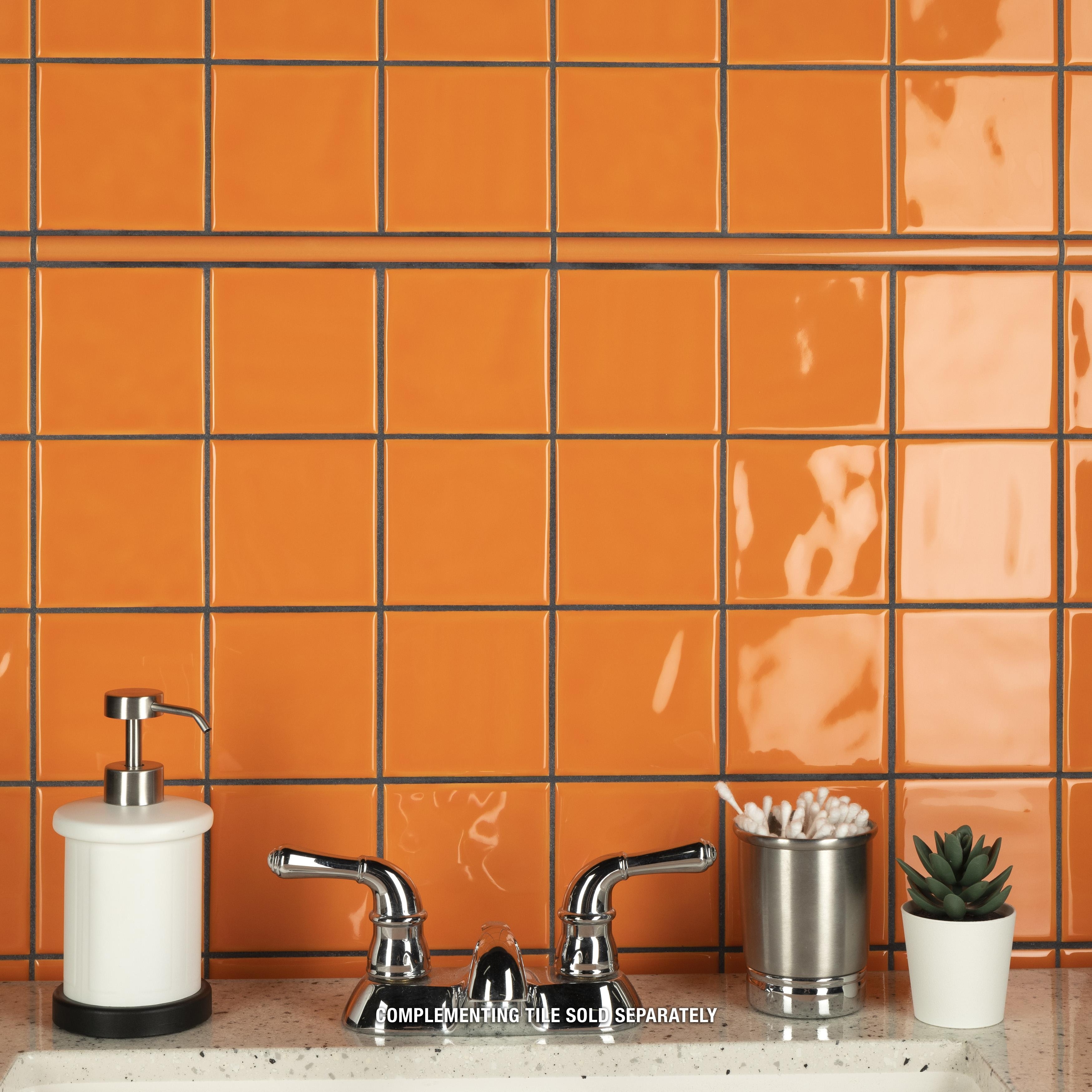 orange pattern tiles