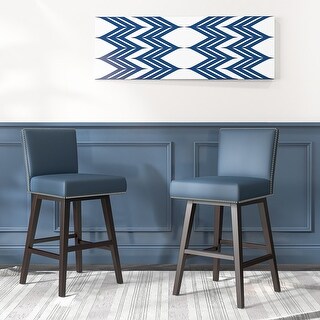 Luna Counter Height Swivel Barstool with Solid Wood Legs - Bed Bath ...