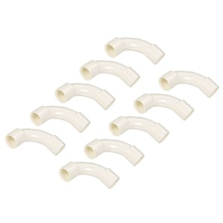 PVC Water Pipe Elbow Fitting 20mm ID 92mm Length Tube Adapter, White ...