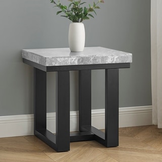 Steve Silver Ludlow Gray Marble Top Side Table - Bed Bath & Beyond ...