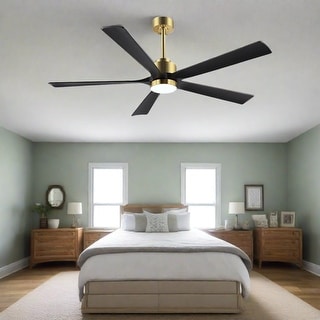 AeroBlade 60" 5-Blade 6-Speed Ceiling Fan with LED Light - Bed Bath ...