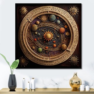 Designart " Ancient Cosmic Cartography" Astrology Canvas Prints - Bed ...