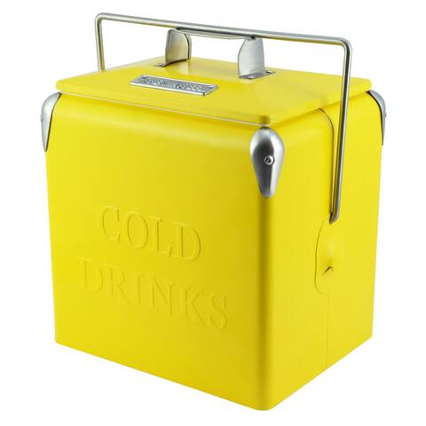 Permasteel 14 Qt. Portable Picnic Cooler, Yellow - Overstock - 19398600