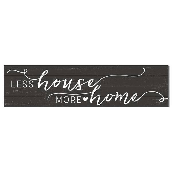 40" Black and White "Less House More Home" Slat Wall Sign - Bed Bath ...