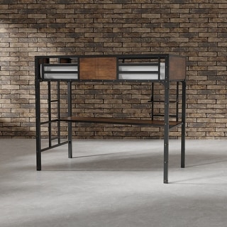 Jown Industrial Black 2-Piece Gel Memory Mattress & Twin Metal Loft ...