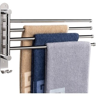 Swivel Towel Rack, Thicken SUS304 Stainless Steel 4-Arm - Bed Bath ...