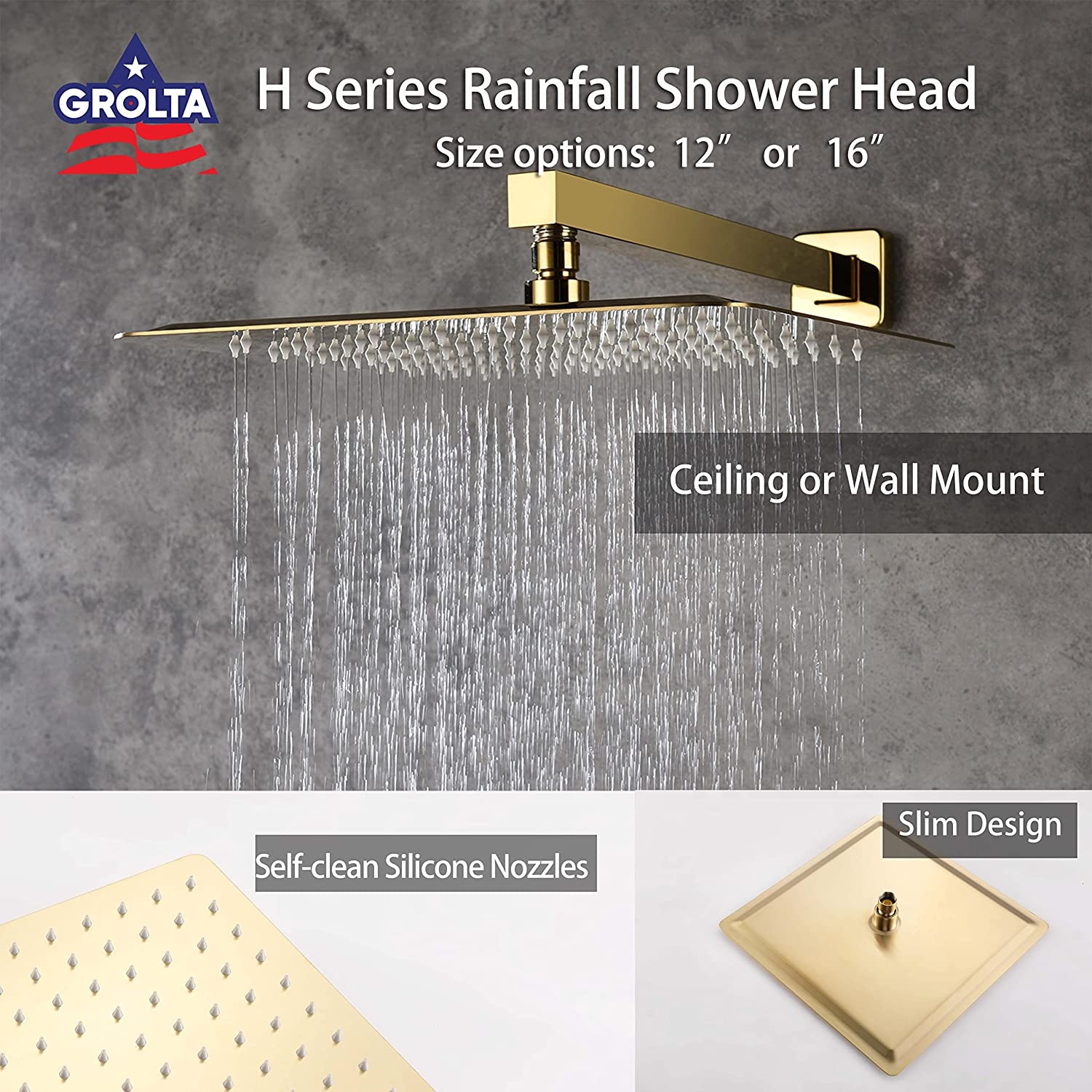 Dual Heads 12 Rainfall And High Pressure 6 Shower System W 3 Way