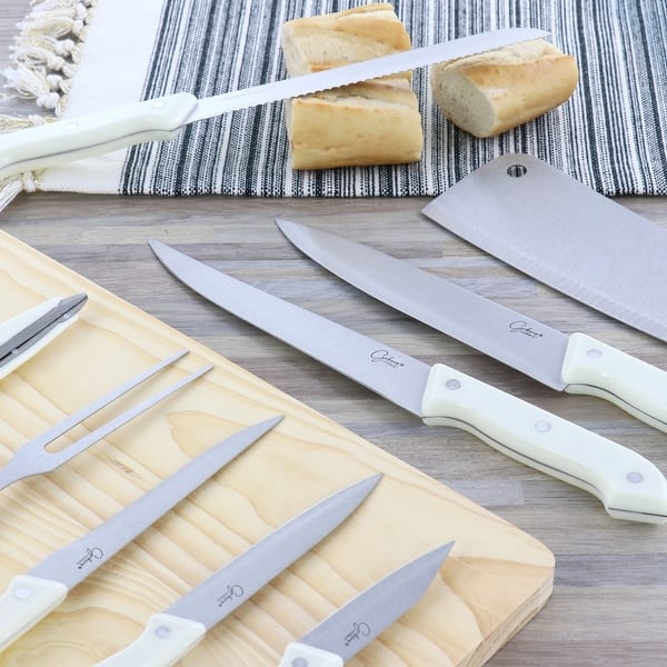 Gibson Home Wildcraft 10 Piece Cutlery Set With Cutting Board - Bed ...