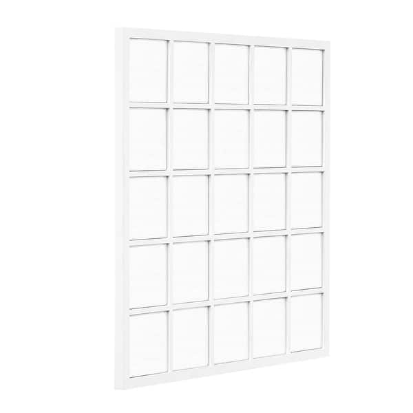 white window pane mirror rectangle