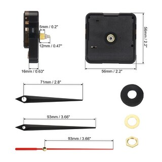 2Set Quartz Clock Movement Kit 1/2" Shaft for 2-3mm Clock Dial Thick ...