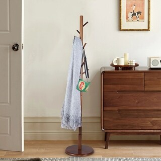 Wooden Tree Coat Rack Stand with 6 Hooks - Bed Bath & Beyond - 36350629