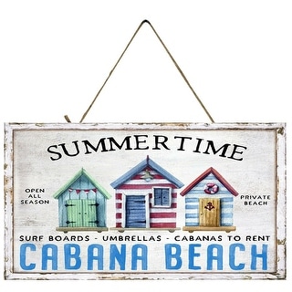 Cabana Beach Coastal Decor Printed Handmade Sign 10" x 5" - Bed Bath ...
