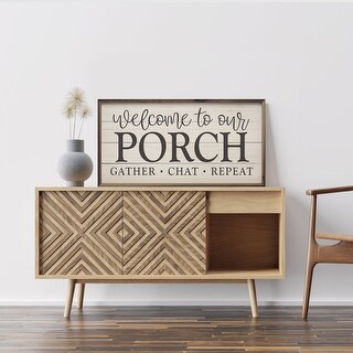 Welcome To Our Porch Gather Chat Repeat Whitewash - Bed Bath & Beyond ...