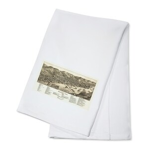 Bellaire, Ohio - Panoramic Map (100% Cotton Towel Absorbent) - Bed Bath ...