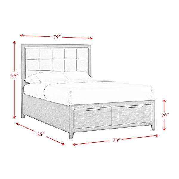 Picket House Furnishings Myla King Storage Bed in Grey - Bed Bath ...