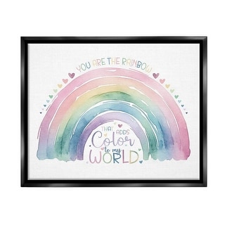 Stupell You Are The Rainbow Framed Floater Canvas Wall Art Design By Amanda Greenwood - Bed Bath ...