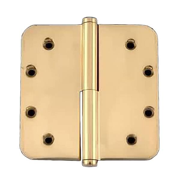 5 Lift Off Right Brass Door Hinge Radius Coin Tip | Renovator's Supply ...