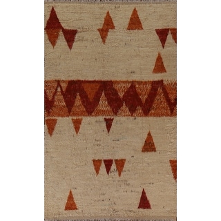 Tribal Geometric Moroccan Berber Area Rug Hand-knotted Wool Carpet - 6 ...