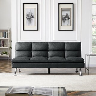 Moda Relax Lounge Futon Sofa Bed Sleeper Dark Grey - Bed Bath & Beyond ...