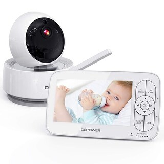 1080P 5" HD Display Baby Monitor with Camera and Night Vision - Bed ...