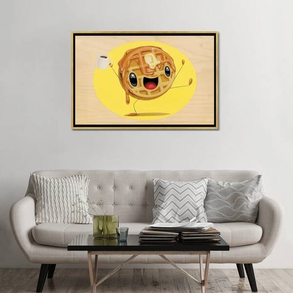 iCanvas "Mr. Good Morning Waffle" by Cuddly Rigor Mortis Framed Canvas ...