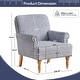 Upholstered Accent Sofa Linen Club Chair with Legs for Living Room ...