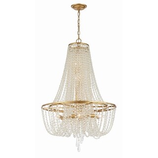 Crystorama Lighting Group ARC-1917-CL-MWP Arcadia 9 Light 24" Wide ...