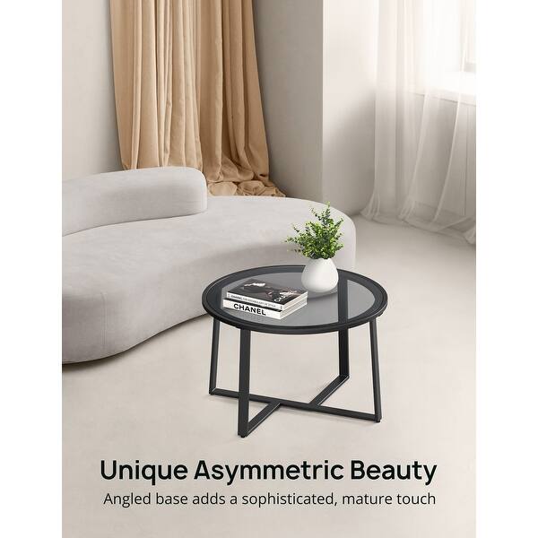 Round Coffee Table with Tempered Glass Surface - Bed Bath & Beyond ...