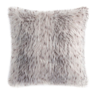 HiEnd Accents Ermine Faux Fur Euro Pillow with Down Insert, 27"x 27 ...
