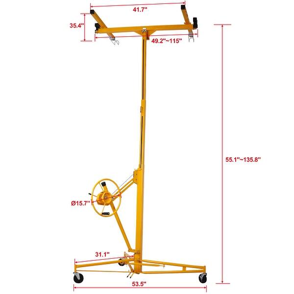 Drywall Rolling Lifter Panel Sheetrock Jack Lifter 11' Drywall Panel ...