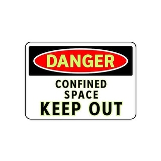Brady Danger Sign,7 x 10In,R and BK/WHT,ENG 102434 - 1 Each - Bed Bath ...