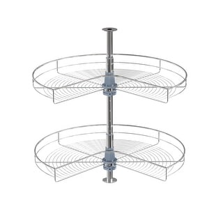 Dowell Lazy Susan 28" Diameter - 270 Degree Double Rack Stainless Steel ...