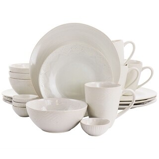 Cravings by Chrissy Teigen 20 Piece Stoneware Dinnerware Set in Cream ...