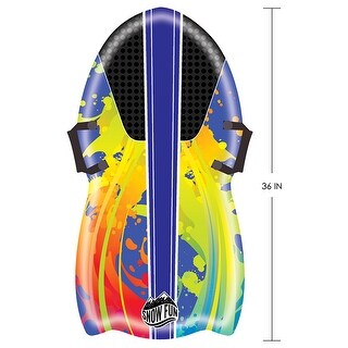 SNOWFUN: Foam Racing Sled: Multi-Colored 36" - Winter Sled With Handles ...