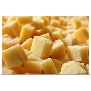 "Parmigiano Reggiano Cheese Cut in Cubes" Poster Print - Multi - Bed ...